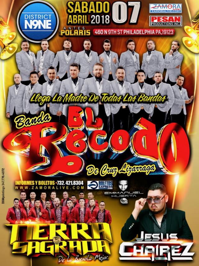 Banda El Recodo, Tierra Sagrada, Jesus Chaidez Tickets - BoletosExpress