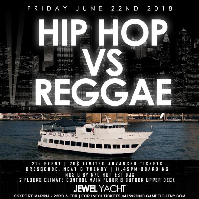 Manhattan Hip Hop vs. Reggae Party Cruise at Skyport Marina Tickets ...