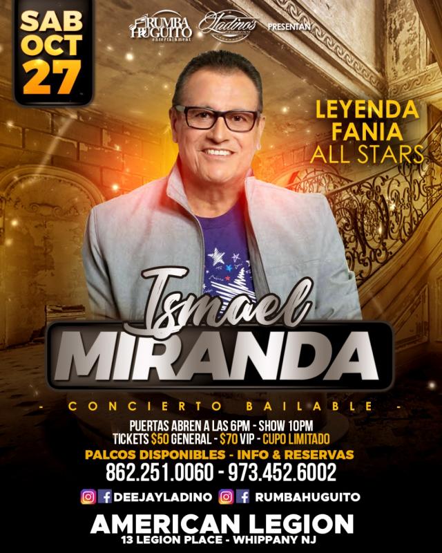 ISMAEL MIRANDA Tickets - BoletosExpress