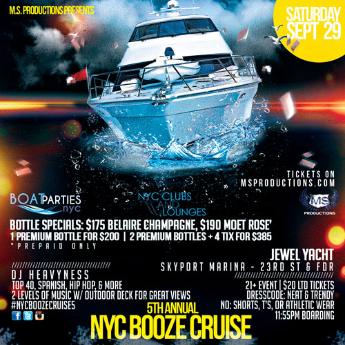 NYC Booze Cruise 5 Tickets - BoletosExpress