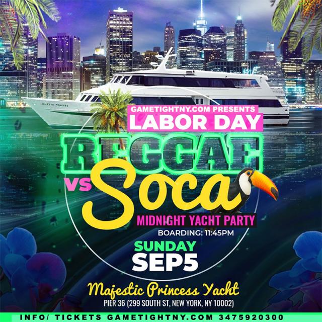 NYC LDW Summer Midnight Reggae vs Soca Cruise Pier 36 Majestic Princess ...