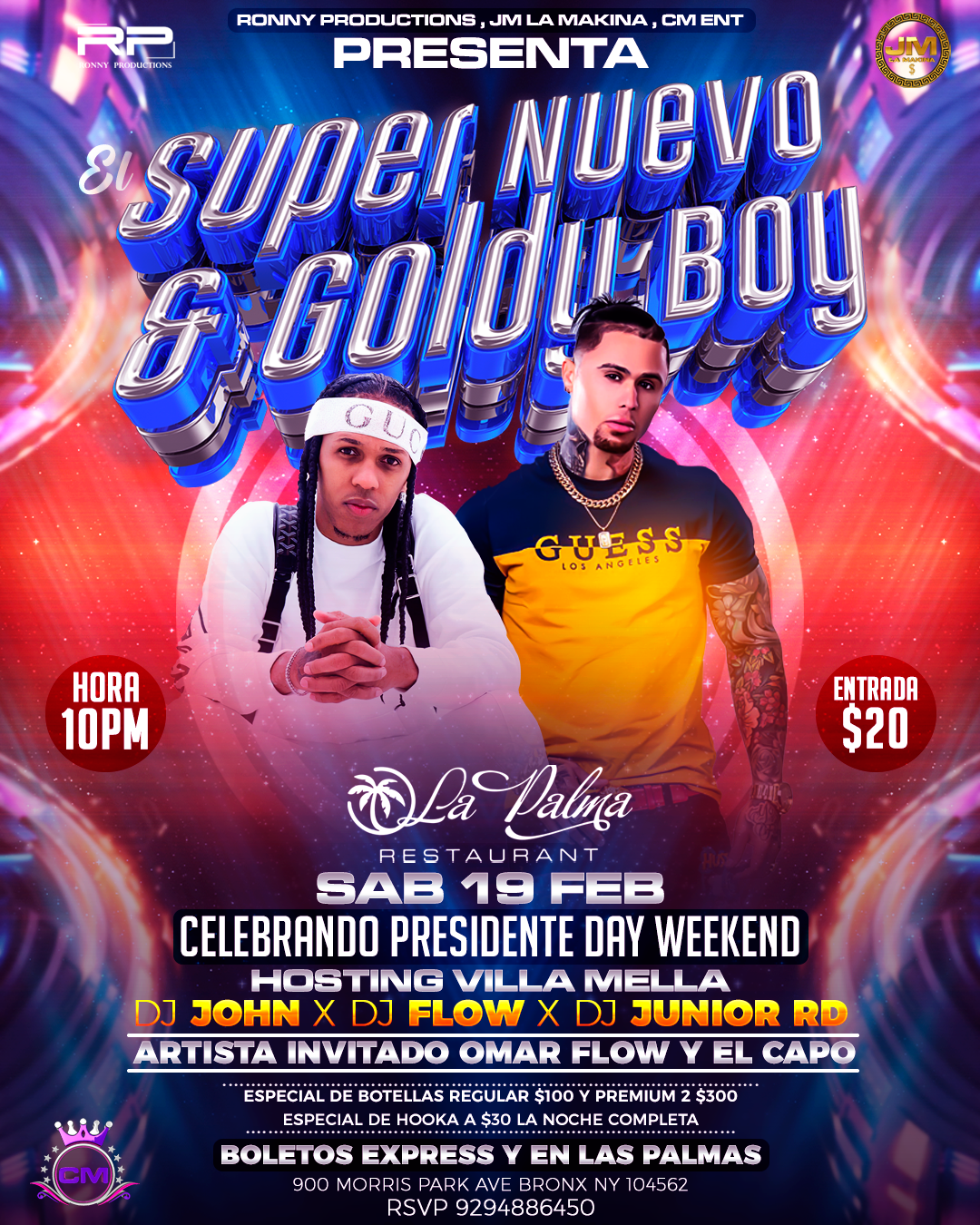 EL SUPER NUEVO & GOLDY BOY - LIVE EN LAS PALMAS Tickets - BoletosExpress