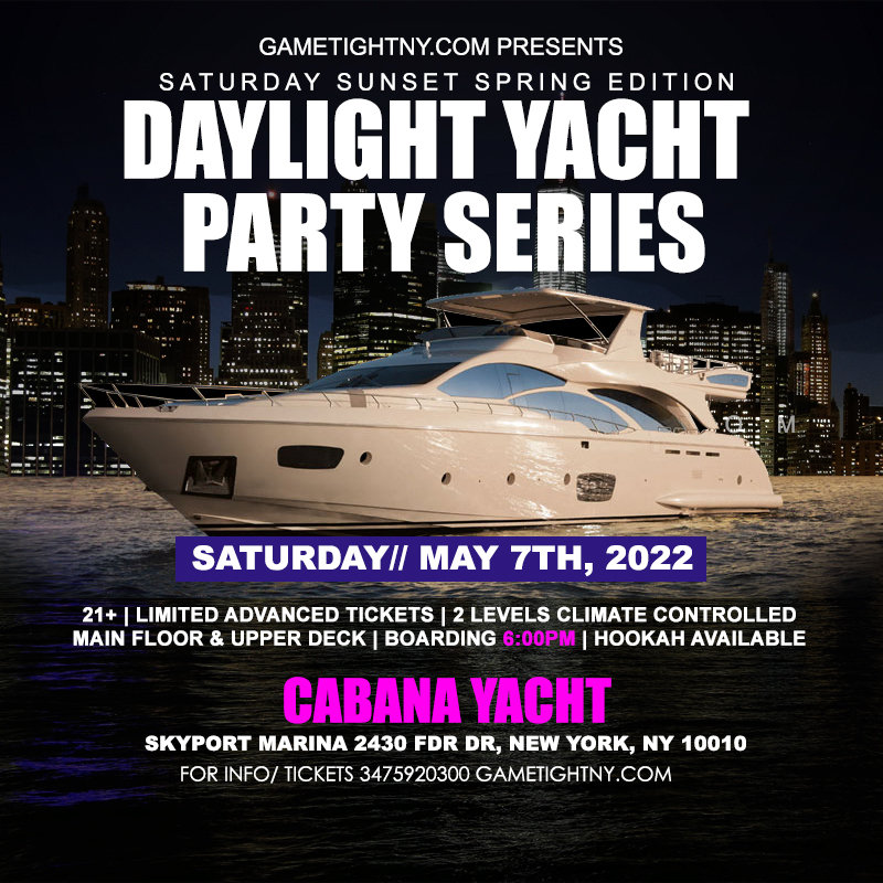 NYC Daylight Yacht Party Series at Cabana Yacht Skyport Marina 2022 ...