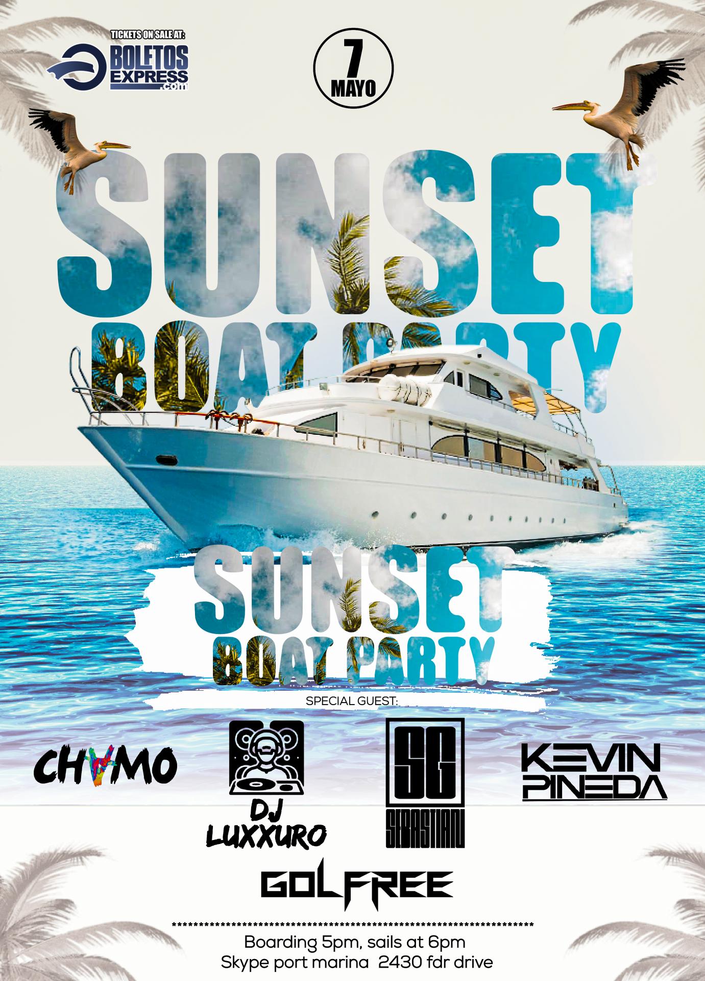 SUNSET BOAT PARTY Tickets - BoletosExpress
