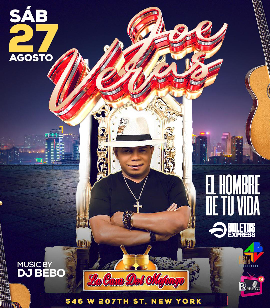 JOE VERAS Tickets - BoletosExpress