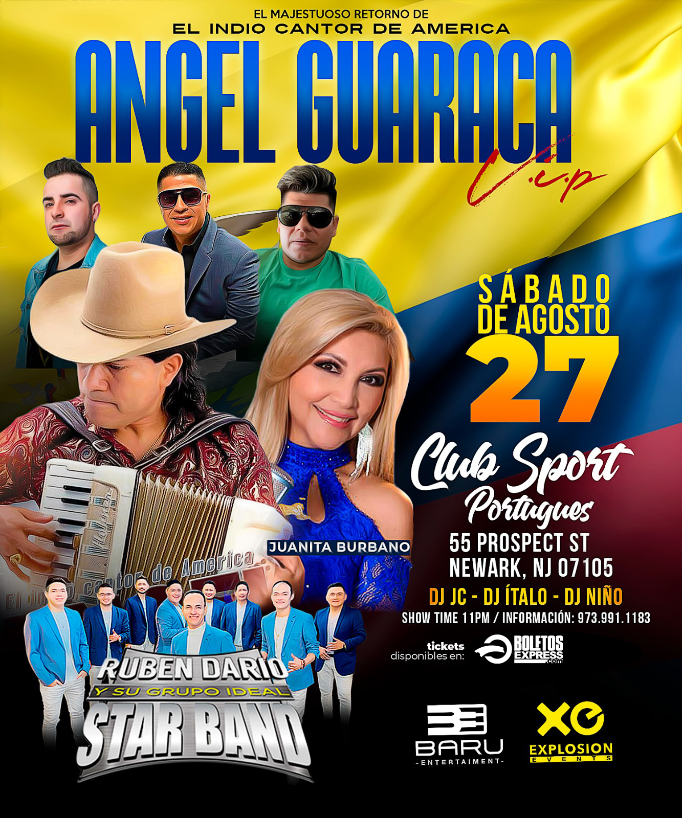 ANGEL GUARACA VIP & RUBEN DARIO Y SU GRUPO IDEAL STAR BAND Tickets ...
