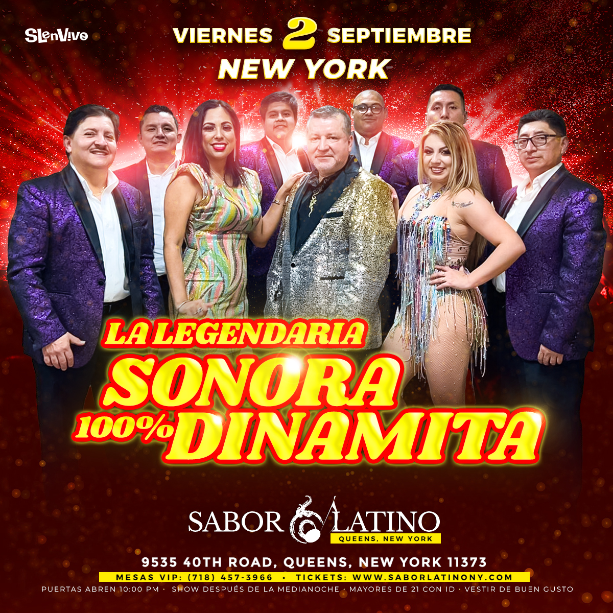 LA LEGENDARIA SONORA 100% DINAMITA ! NEW YORK Tickets - BoletosExpress