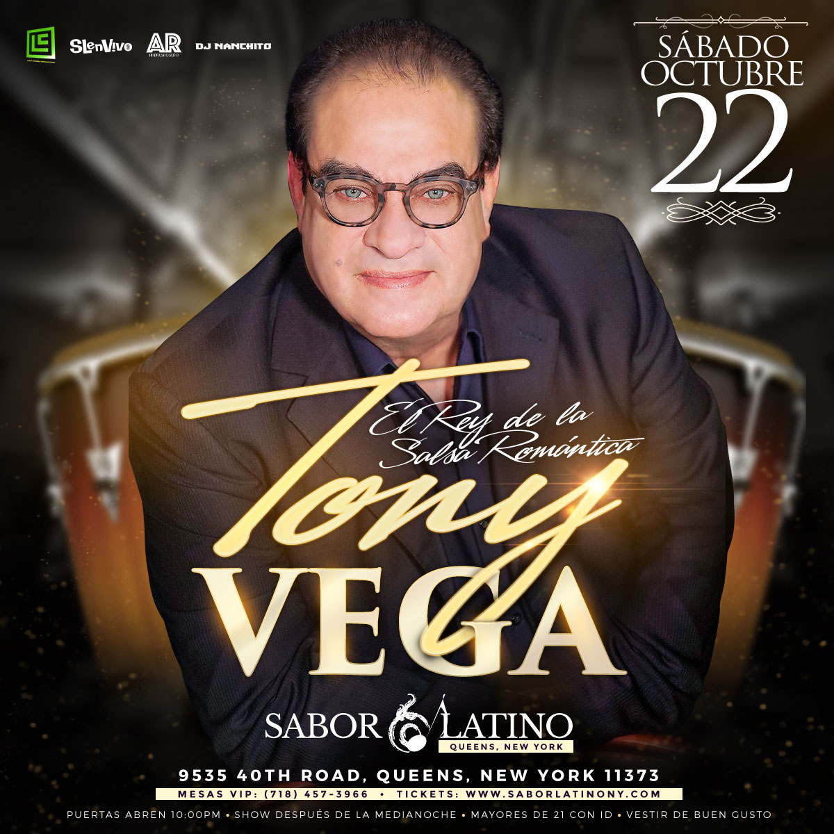 TONY VEGA ! NEW YORK Tickets - BoletosExpress