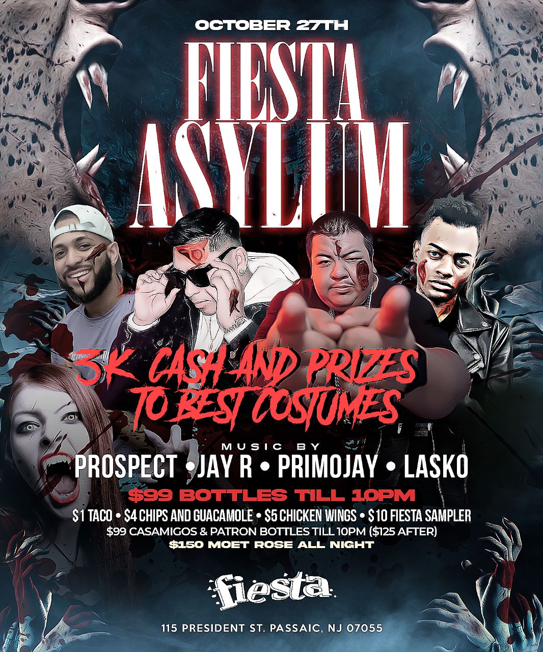 FIESTA ASYLUM, MUSIC BY: PROSPECT * JAY R * PRIMOJAY * LASKO Tickets ...