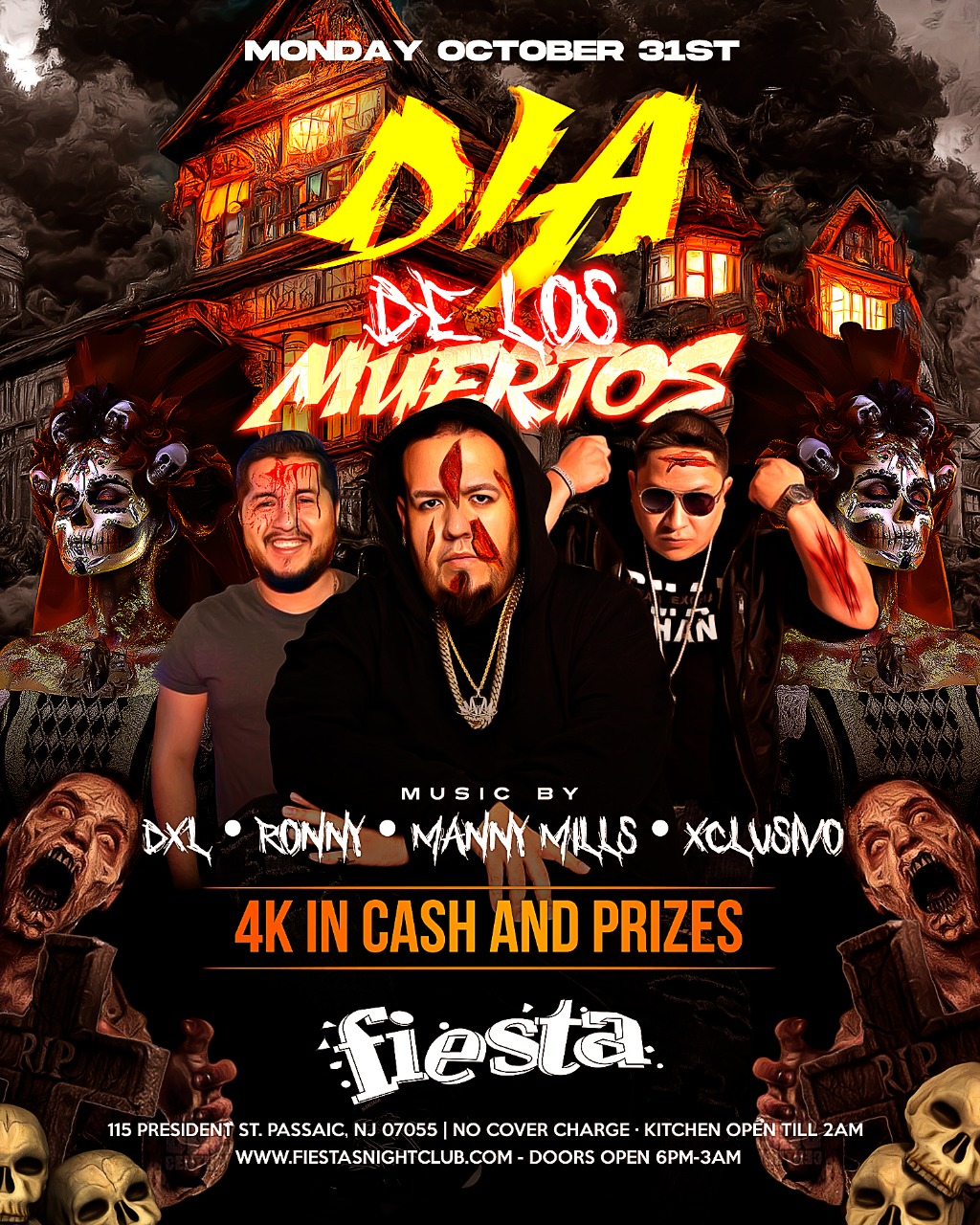 DIA DE LOS MUERTOS, MUSIC BY: DXL, RONNY, MANNY MILLS, XCLUSIVO Tickets ...