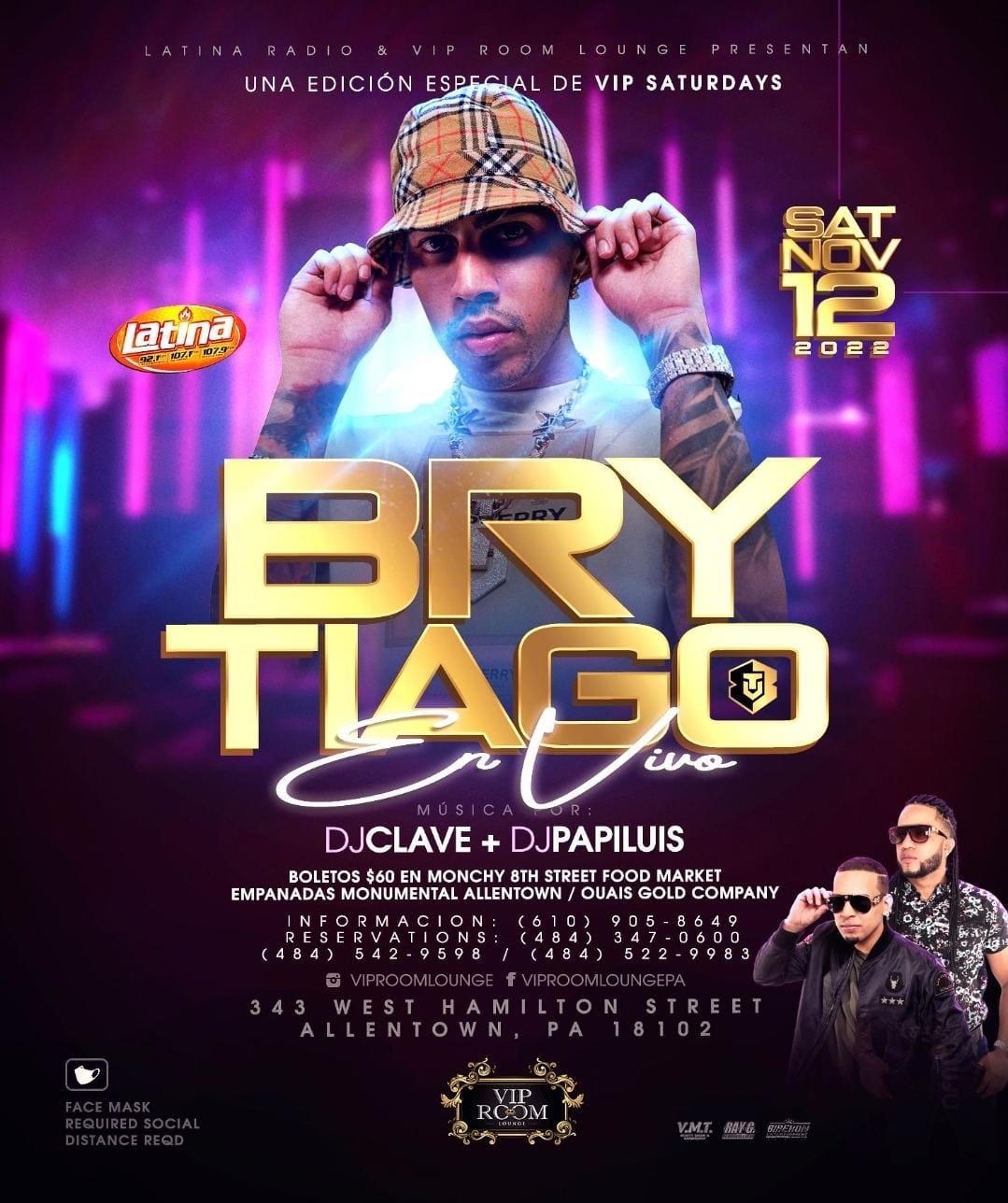 BRYTIAGO EN VIVO Tickets - BoletosExpress