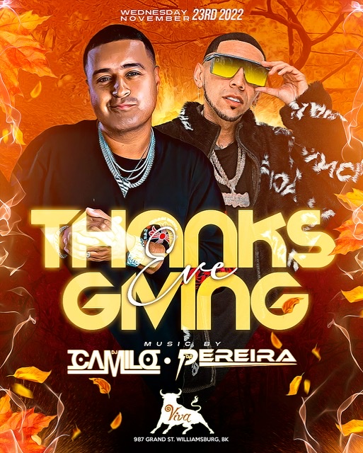DJ Camilo & DJ Pereira “Thanksgiving Eve” Tickets - BoletosExpress