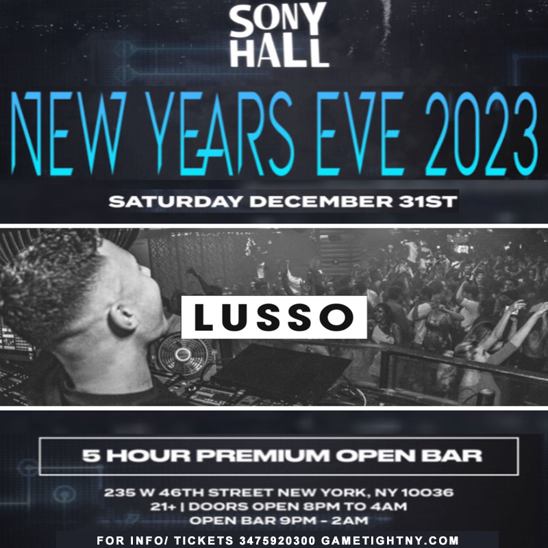 Sony Hall NYC New Year's Eve Party 2023 Tickets - BoletosExpress