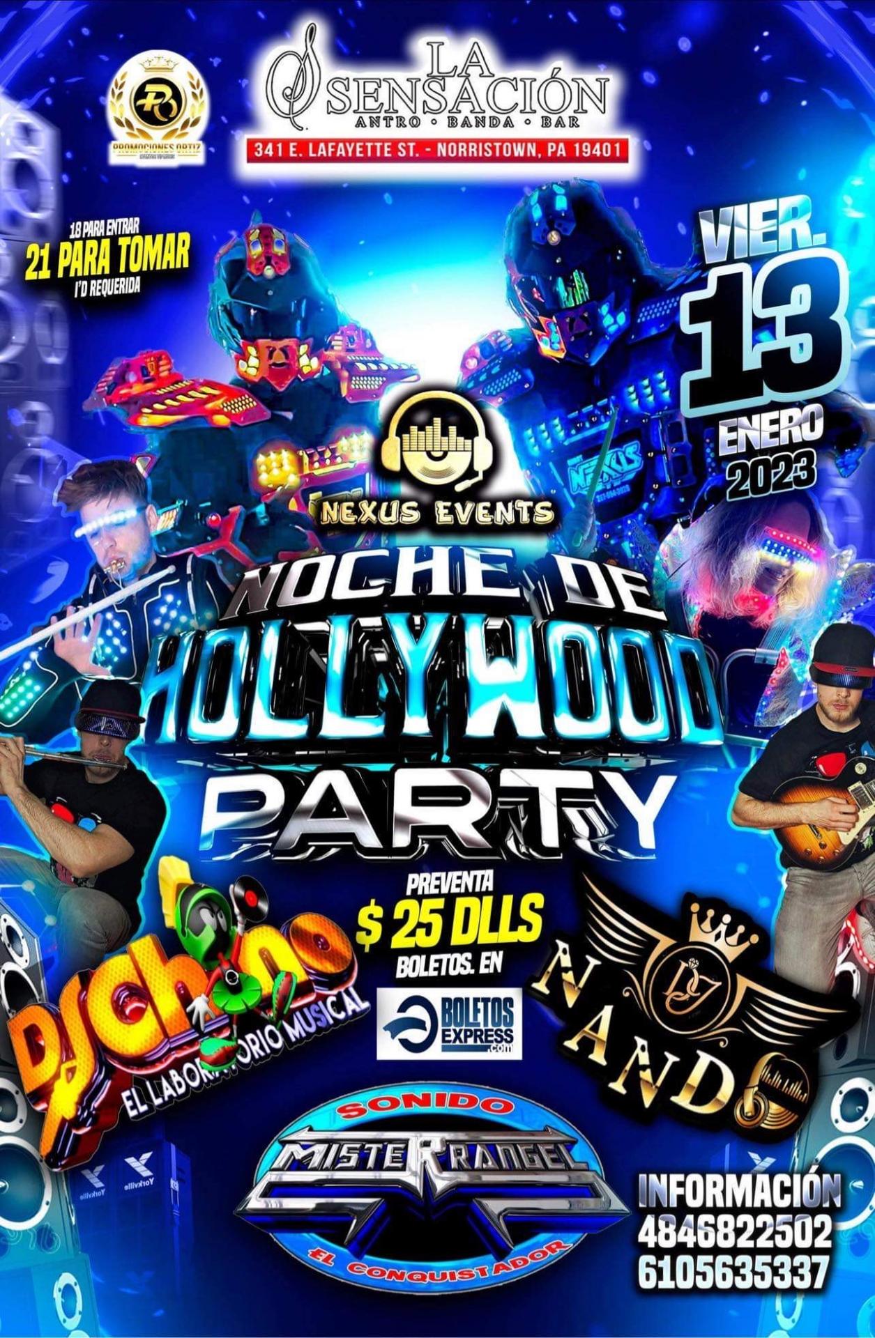 NOCHE DE HOLLYWOOD PARTY Tickets - BoletosExpress