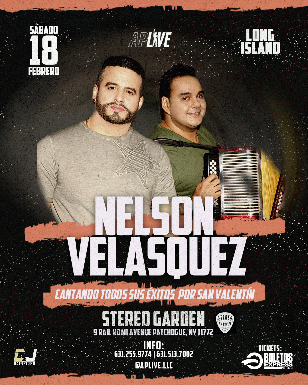 NELSON VELASQUEZ | LONG ISLAND Tickets - BoletosExpress