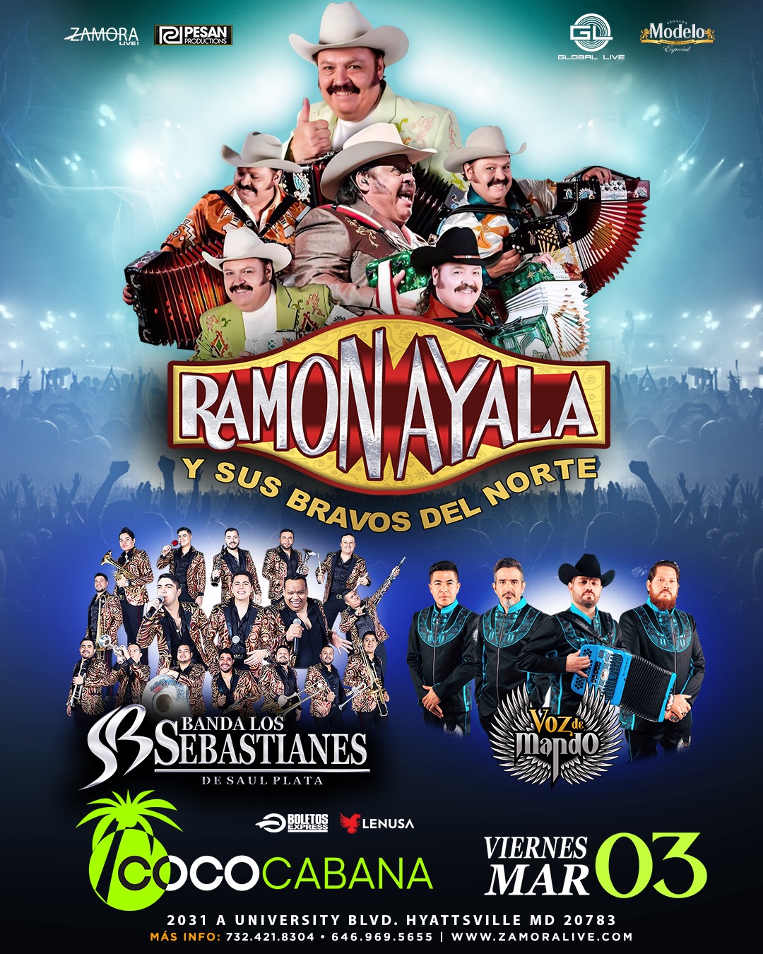 Ramon Ayala • Banda Los Sebastianes • Voz de Mando en Cococabana ...