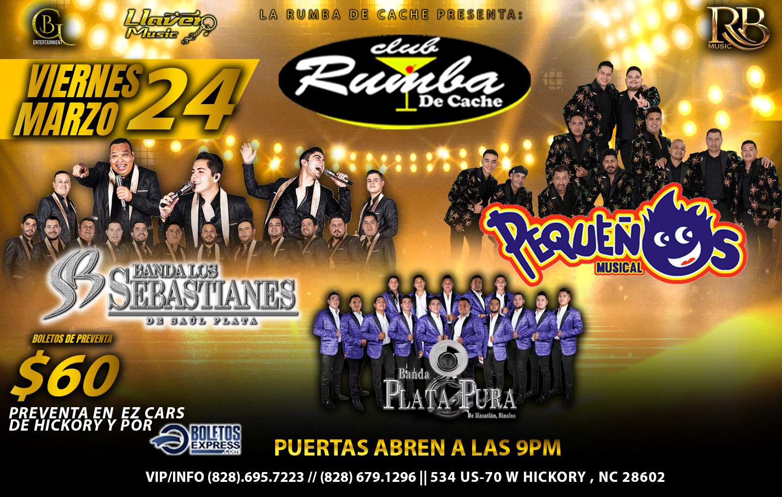 Banda Los Sebastianes, Banda Plata Pura, Pequeños musical Tickets ...