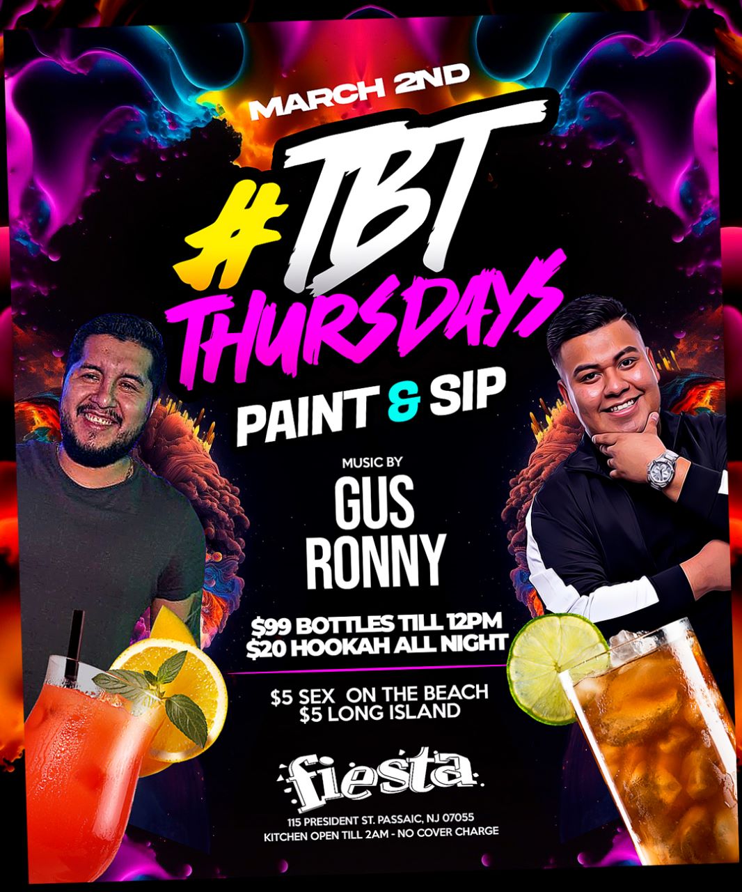 #TBT THURSDAYS PAINT & SIP MUSIC BY: GUS * RONNY Tickets - BoletosExpress