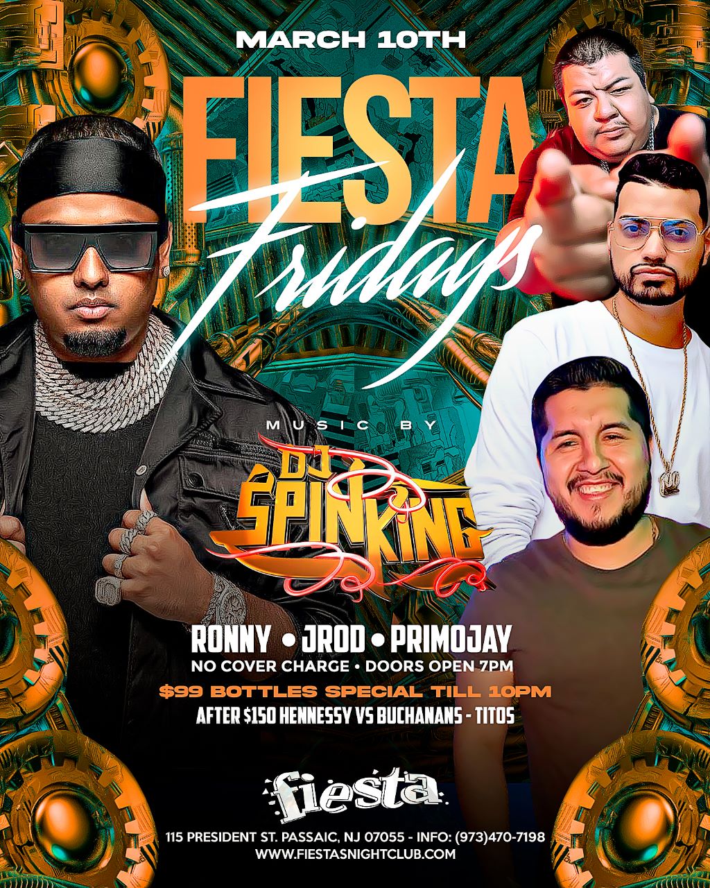 FIESTA FRIDAYS, MUSIC BY DJ SPIN KING, RONNY, JROD, PRIMO JAY Tickets ...