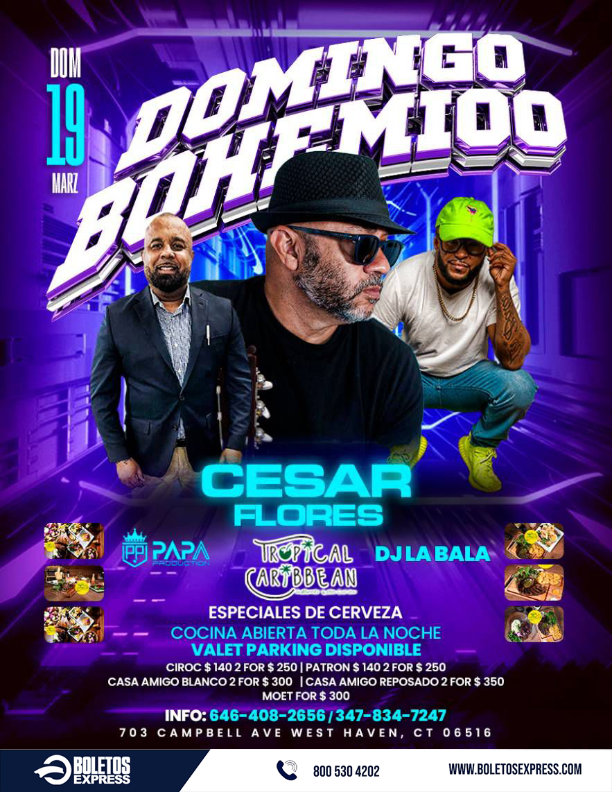 CESAR FLORES - DOMINGO BOHEMIO Tickets - BoletosExpress
