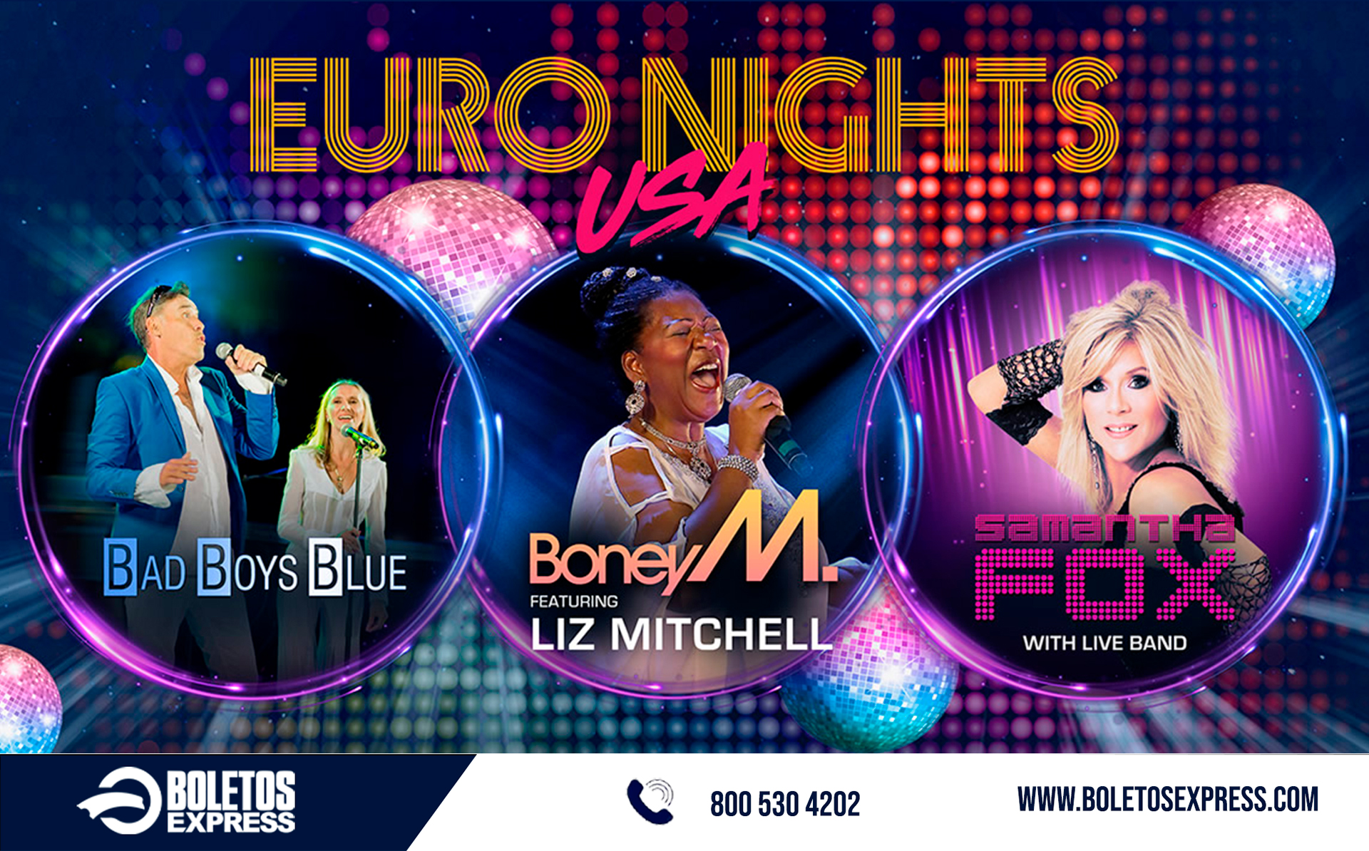 BAD BOYS BLUE | BONEY M | SAMANTHA FOX Tickets - BoletosExpress