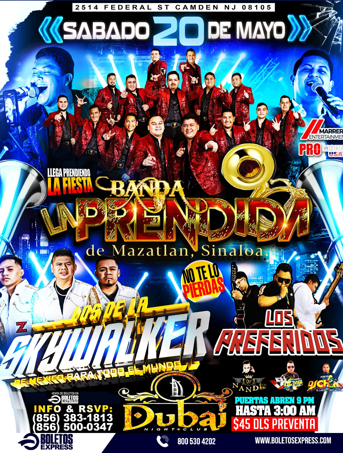BANDA LA PRENDIDA | LOS DE LA SKYWALKER | LOS PREFERIDOS Tickets ...
