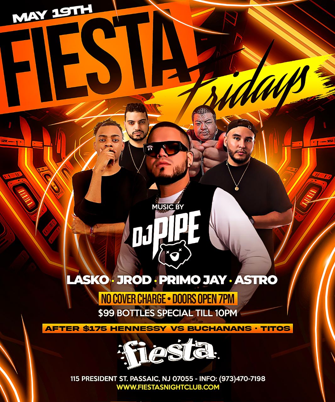 FIESTA FRIDAYS WITH DJ PIPE, LASKO, JROD, PRIMOJAY, ASTRO Tickets ...
