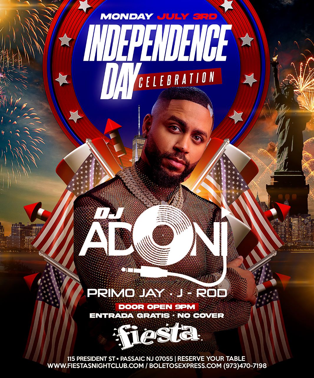 DJ ADONI, PRIMO JAY, J-ROD Tickets - BoletosExpress