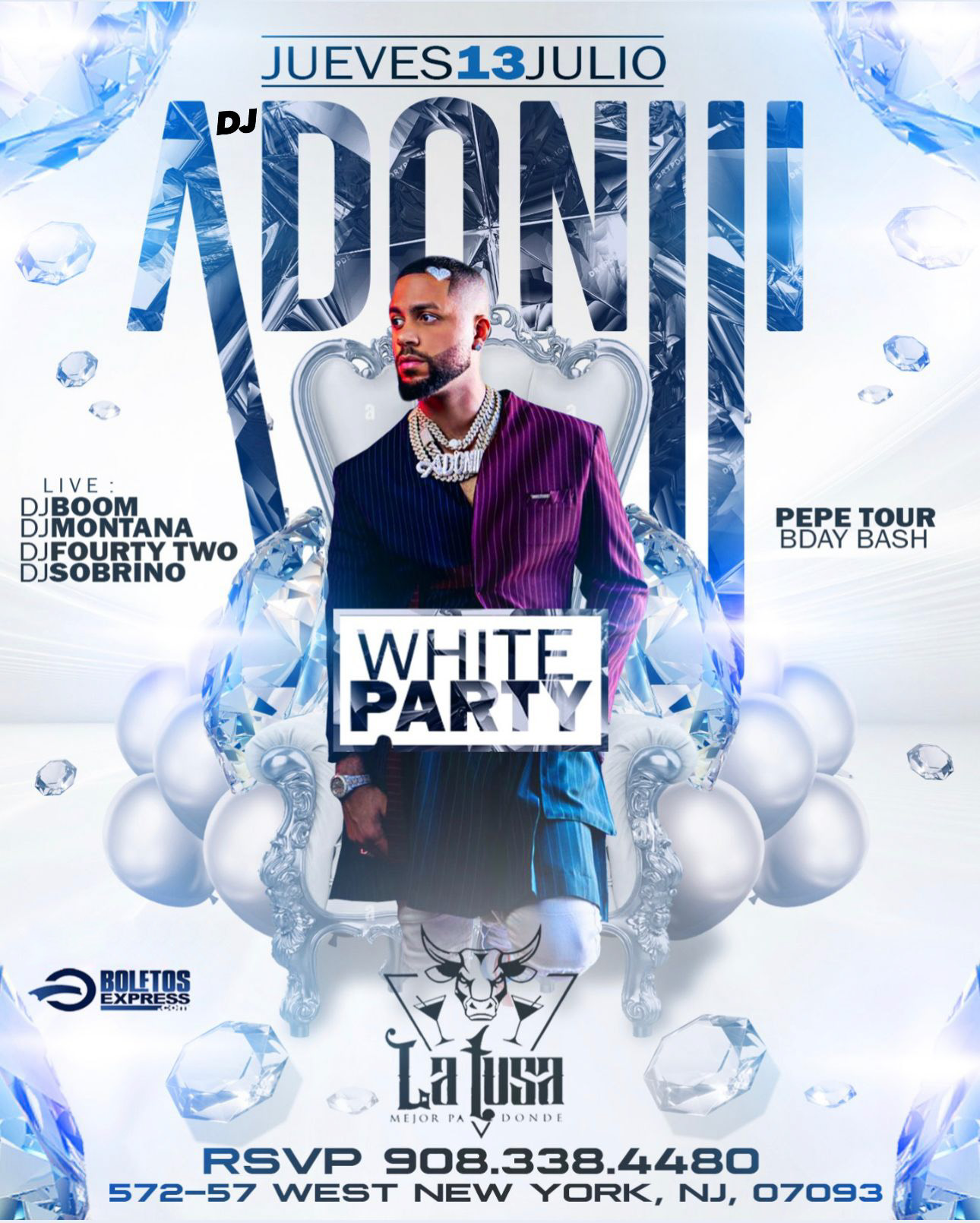 DJ ADONII WHITE PARTY Tickets - BoletosExpress