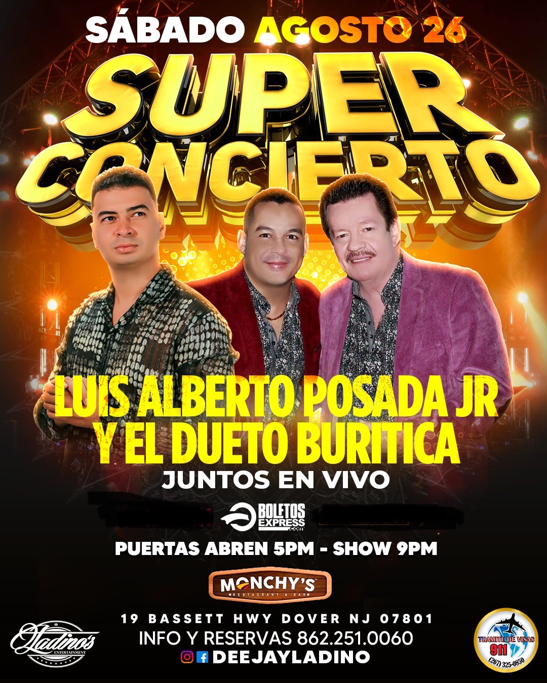 JUNIOR POSADA Y EL DUETO BURITICA Tickets - BoletosExpress