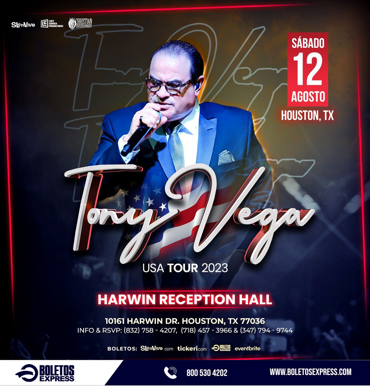 TONY VEGA !! EN HOUSTON, TX Tickets - BoletosExpress