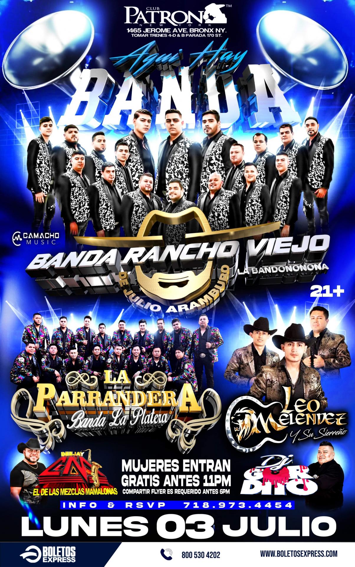BANDA RANCHO VIEJO | LA PARRANDERA || LEO MELENDEZ Tickets - BoletosExpress