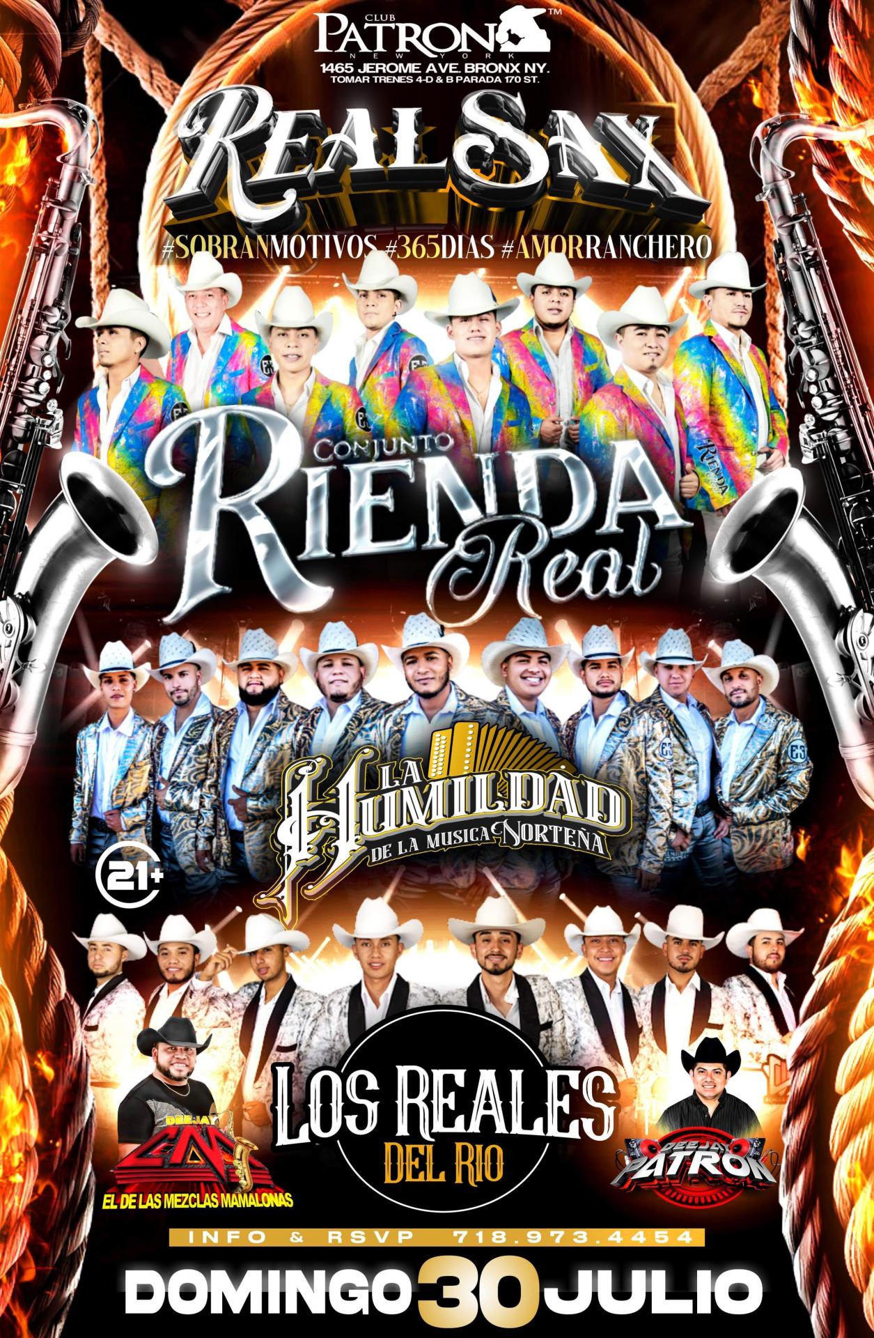 CONJUNTO RIENDA REAL | LA HUMILDAD | LOS REALES DEL RIO Tickets - BoletosExpress