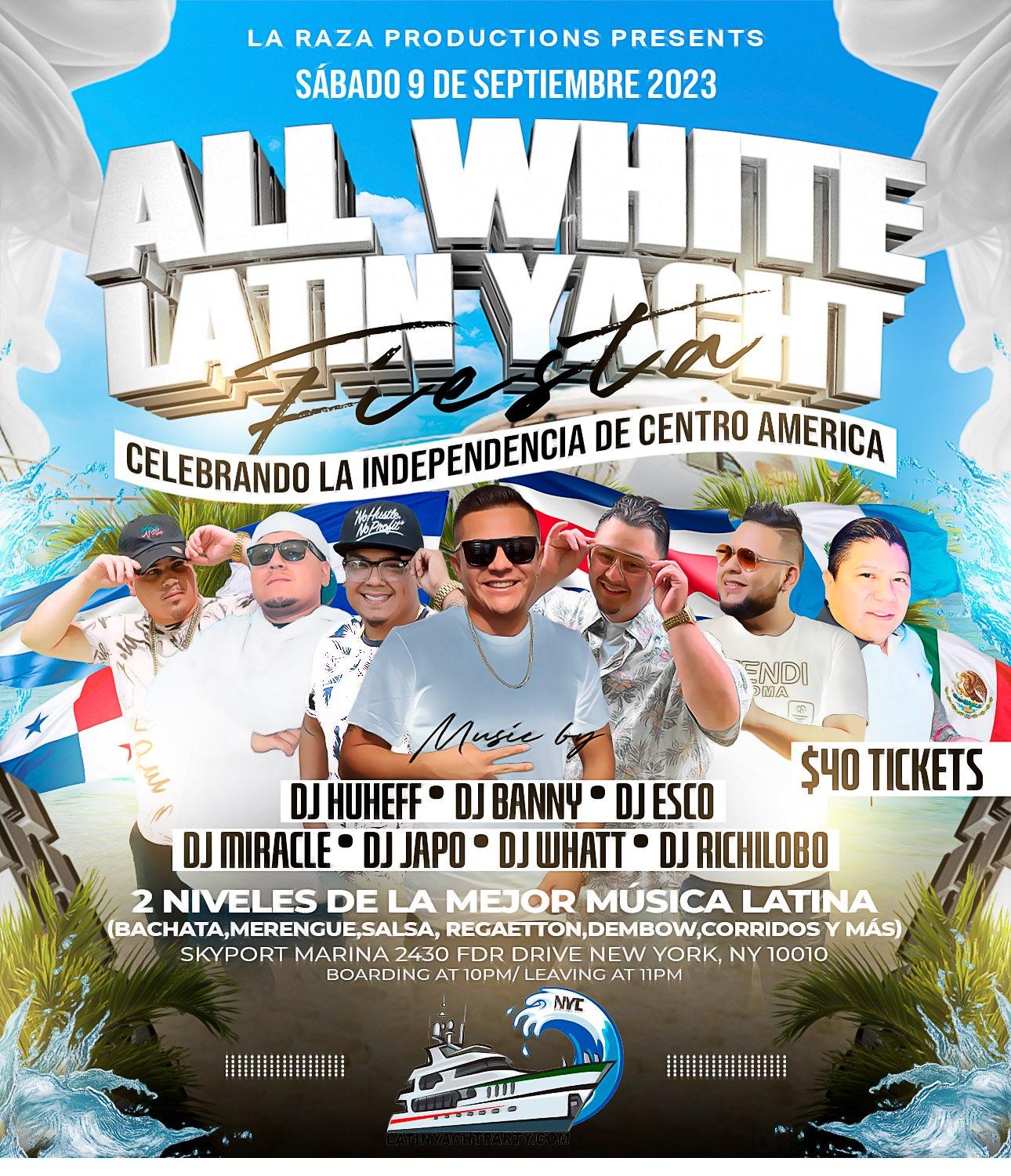 All White Latin Yacth Fiesta Tickets - BoletosExpress