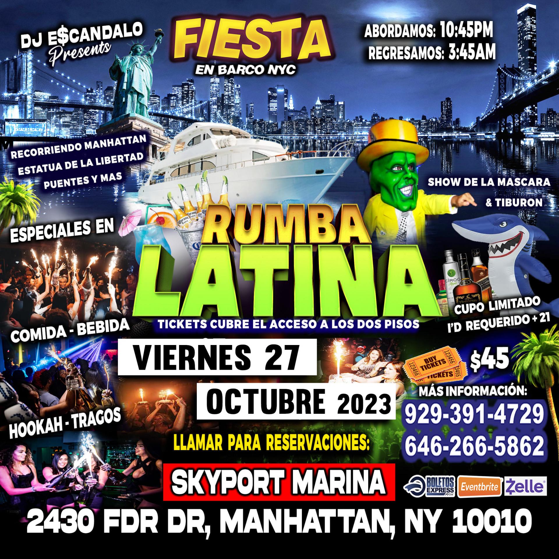 FIESTA LATINA EN BARCO NYC Tickets - BoletosExpress