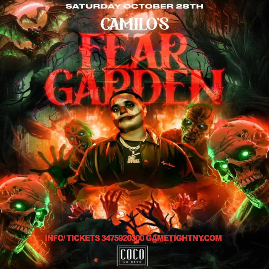 Dj Camilo's Fear Garden Coco La Reve Halloween party 2023 Tickets ...