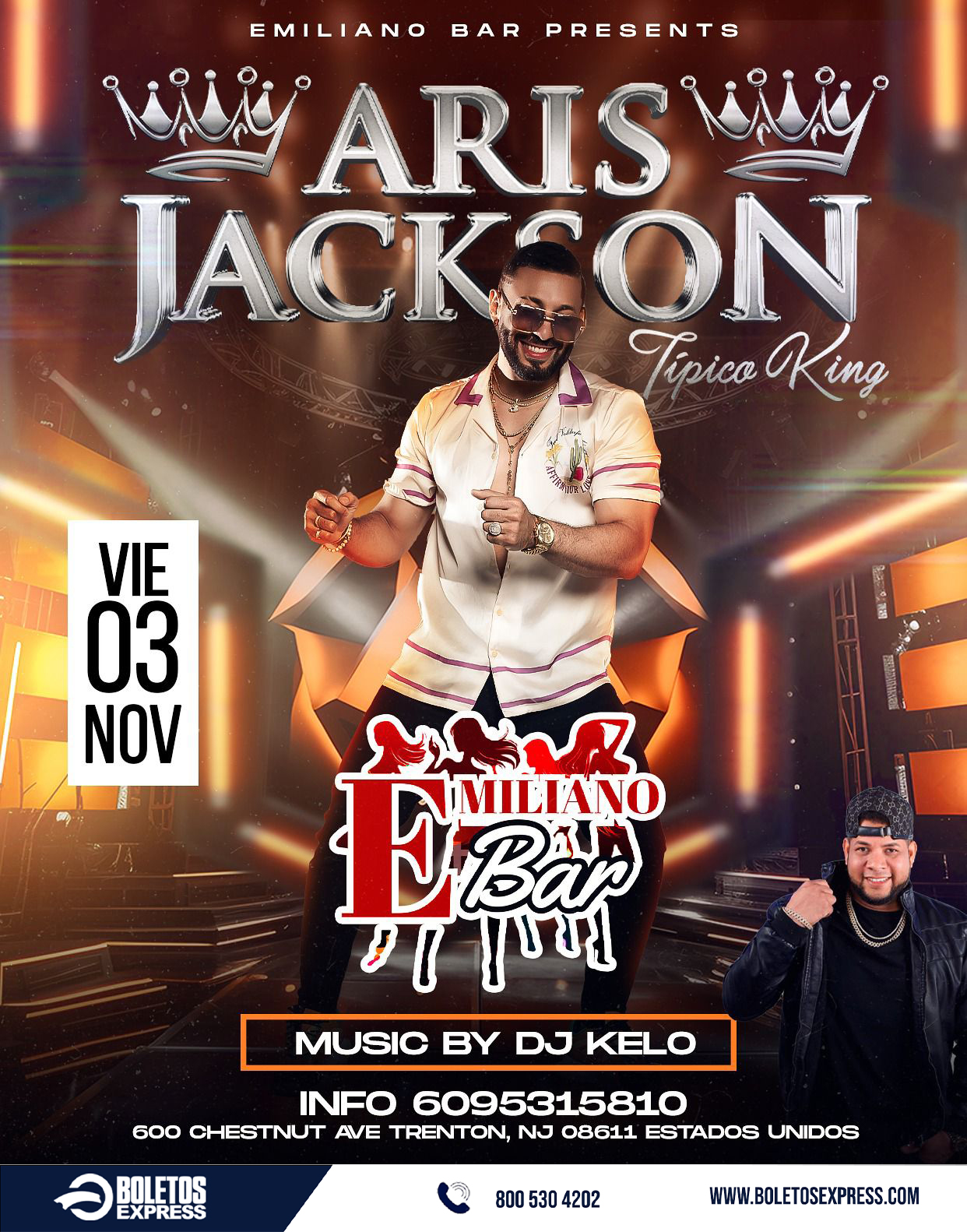 ARIS JACKSON TIPICO KING Tickets - BoletosExpress