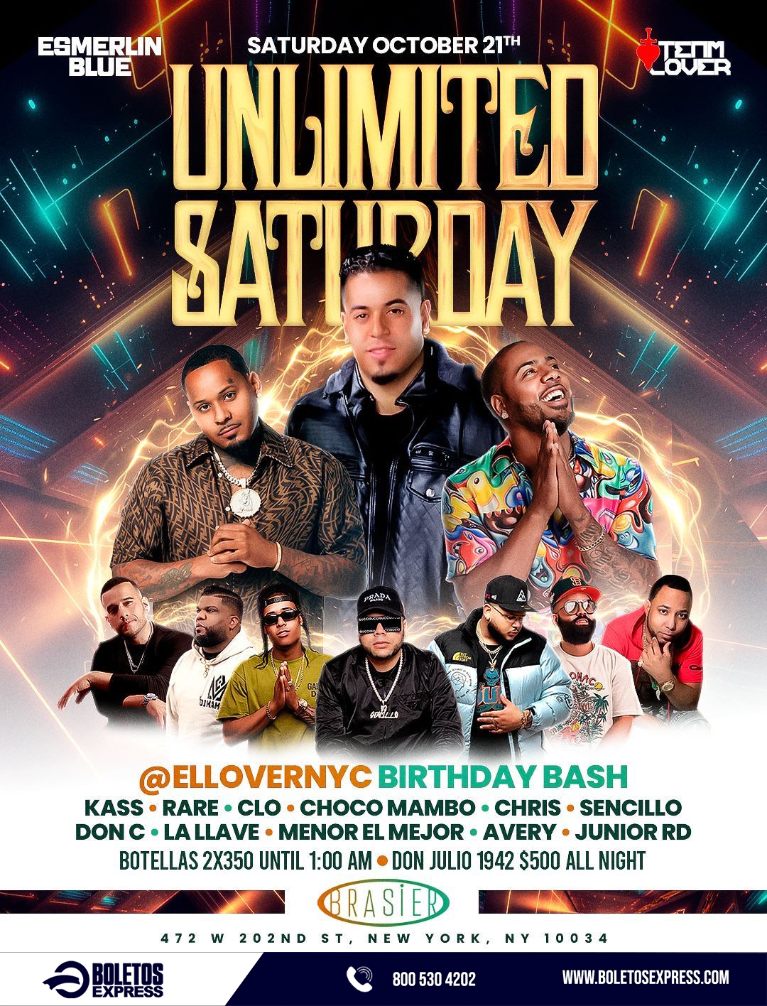 UNLIMITED SATURDAY Tickets - BoletosExpress