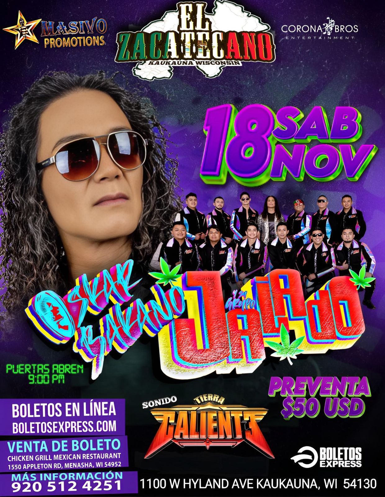OSKAR BAKANO Y SU GRUPO JALADO Tickets - BoletosExpress