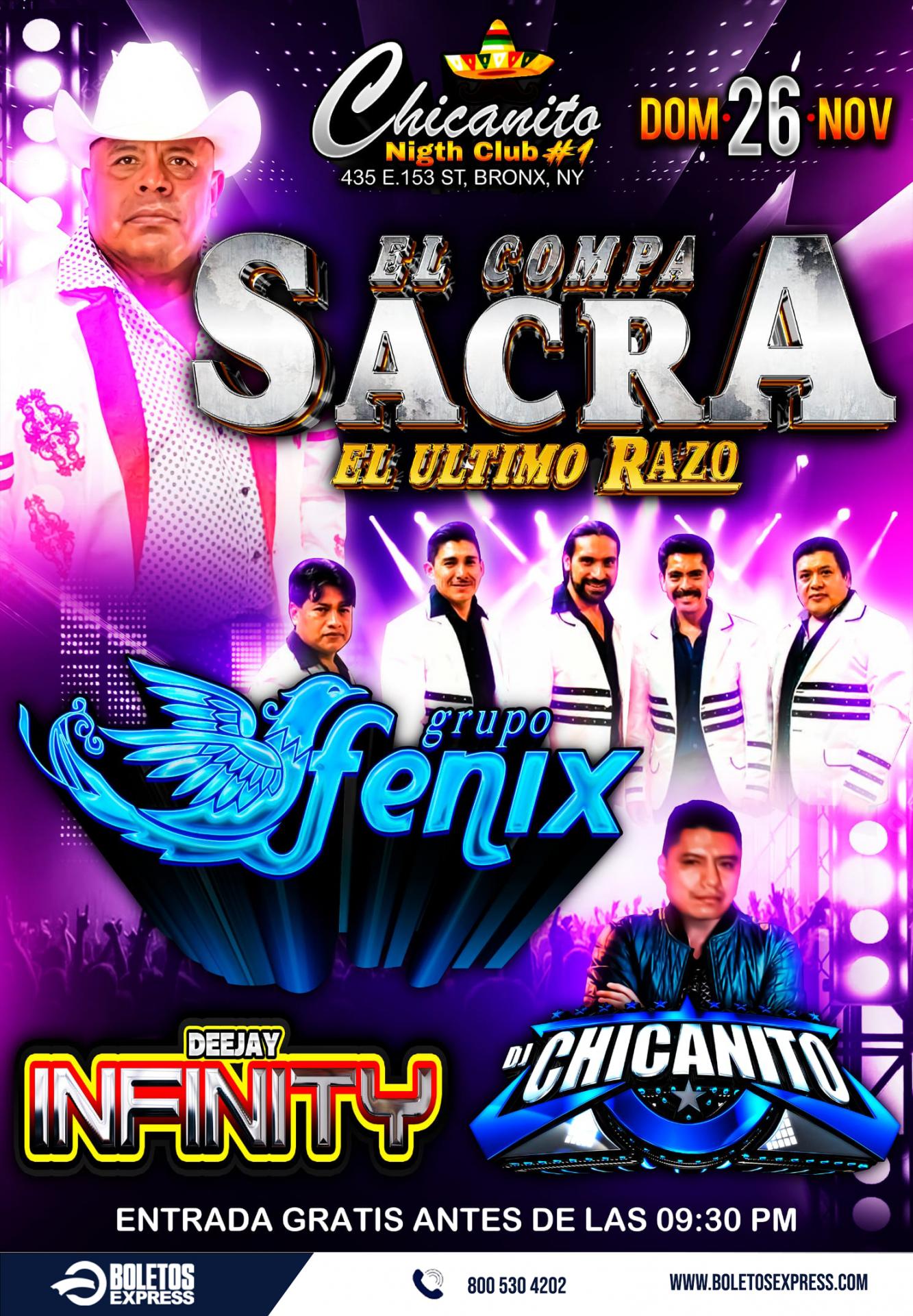EL COMPA SACRA EL ULTIMO RAZO & GRUPO FENIX Tickets - BoletosExpress EL COMPA SACRA EL ULTIMO RAZO & GRUPO FENIX Tickets - BoletosExpress