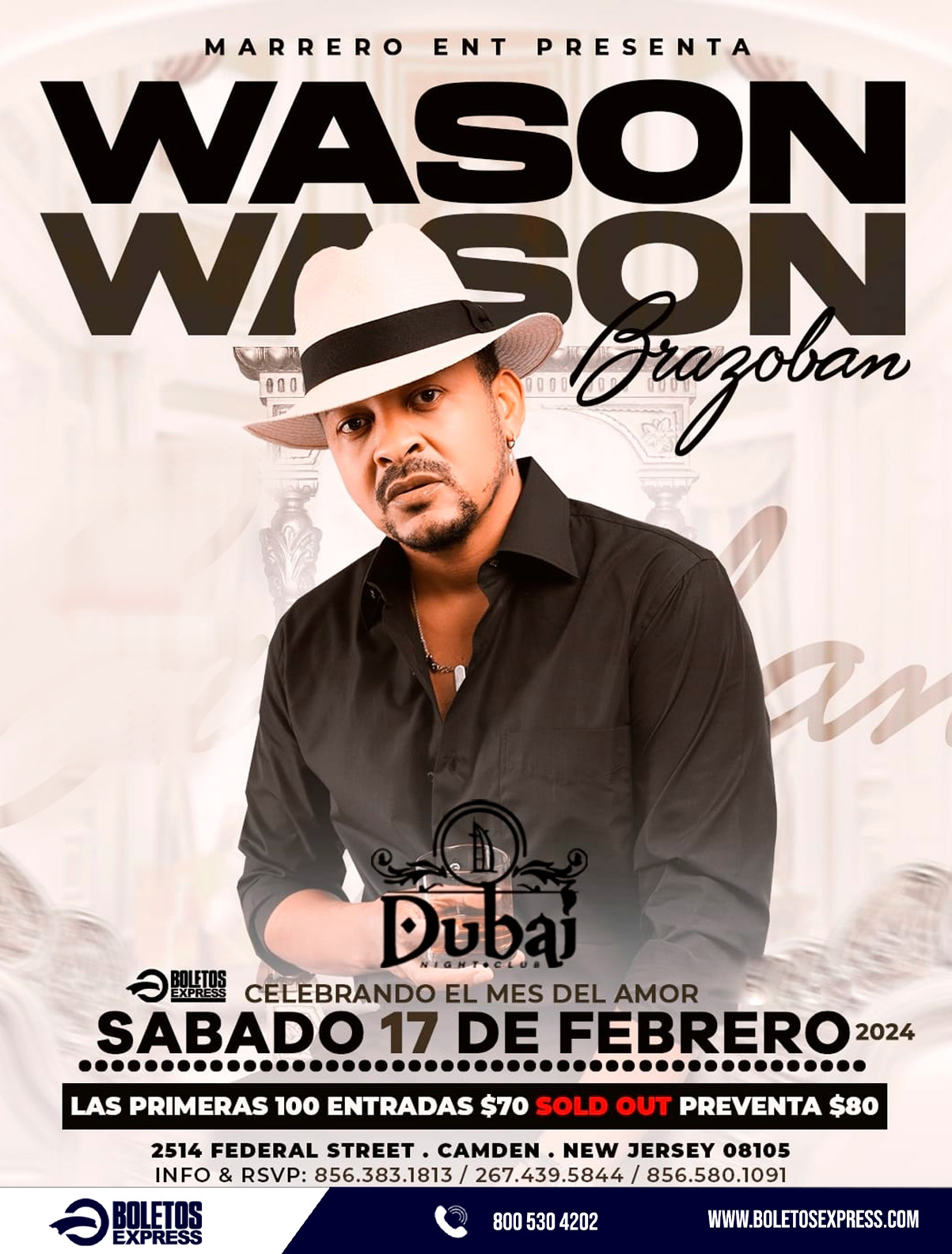 WASON BRAZOBAN Tickets - BoletosExpress