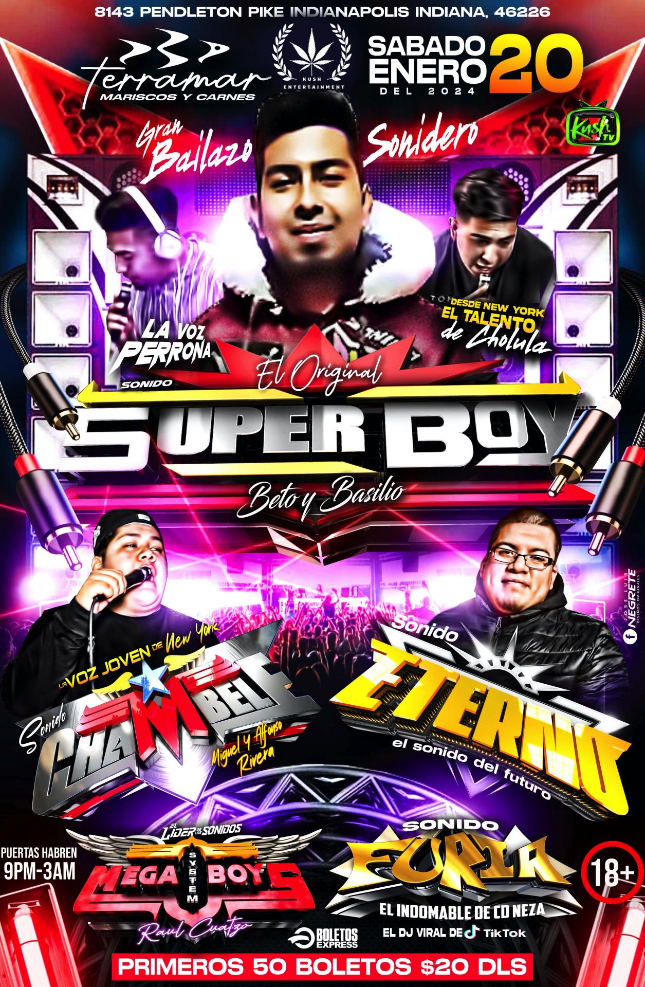 Sonido Superboy | Sonido Chambele | Sonido Eterno Tickets - BoletosExpress
