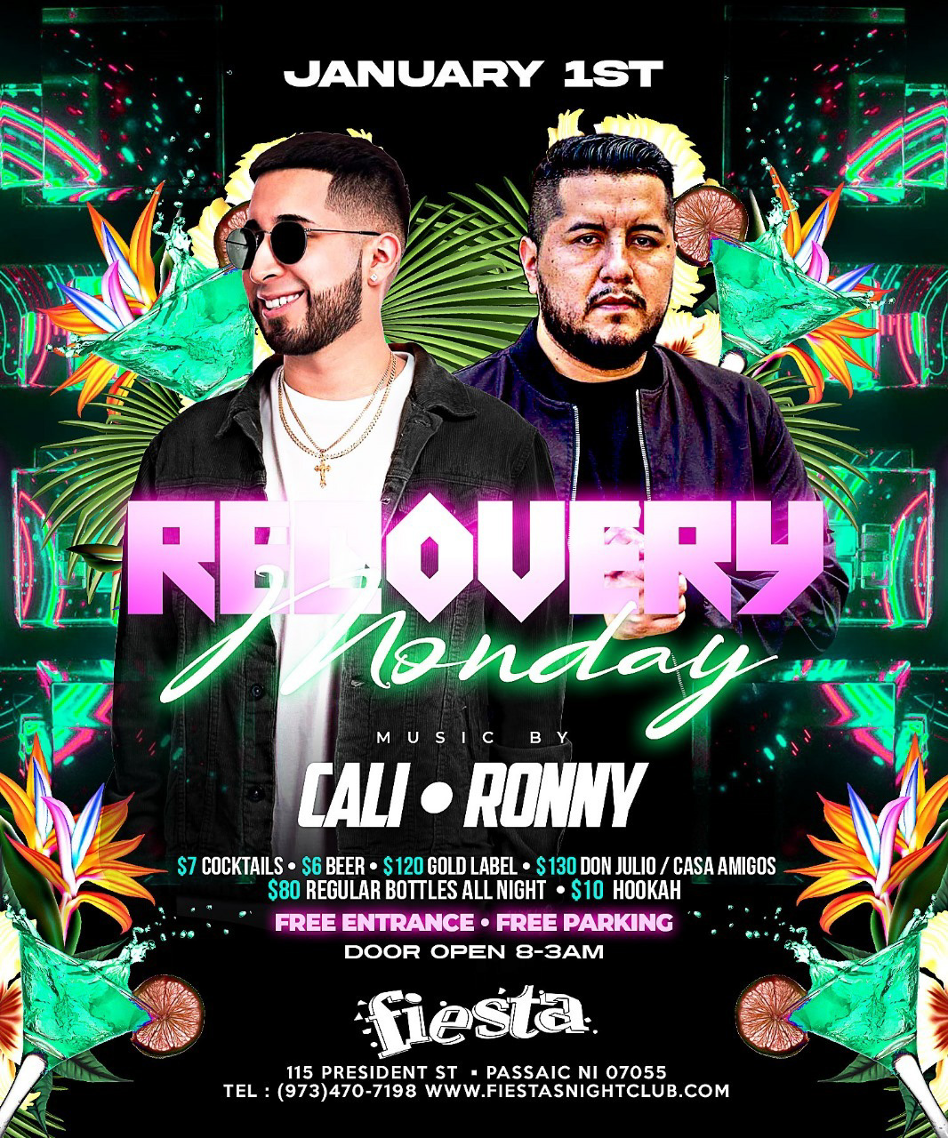 RECOVERY MONDAY, MUSIC BY: DJ CALI, DJ RONNY Tickets - BoletosExpress