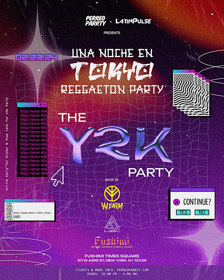 Un Noche en Tokyo: THE Y2k Party - Latin & Reggaeton Event at Fushimi ...