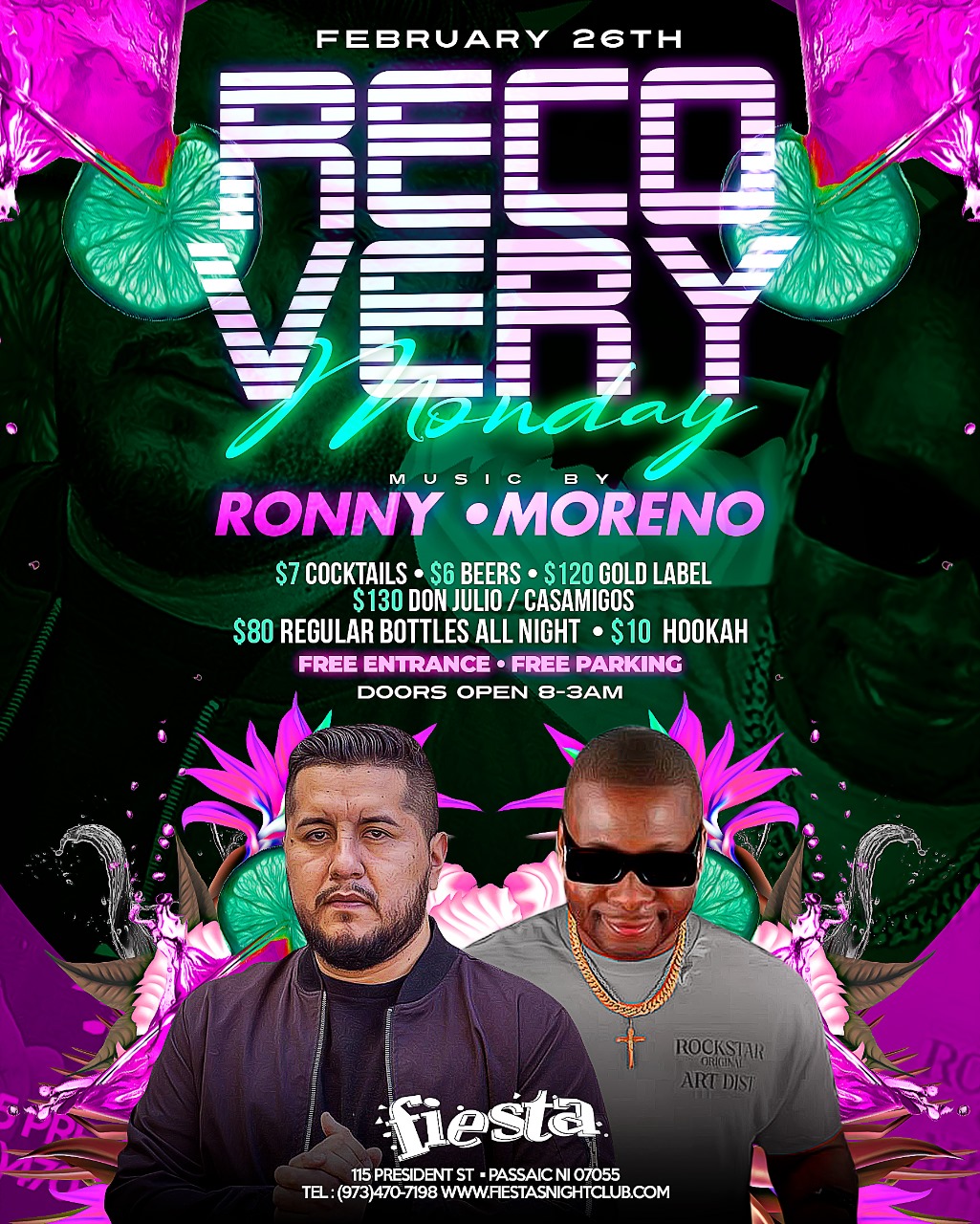 DJ RONNY, DJ MORENO; RECOVERY MONDAY Tickets - BoletosExpress