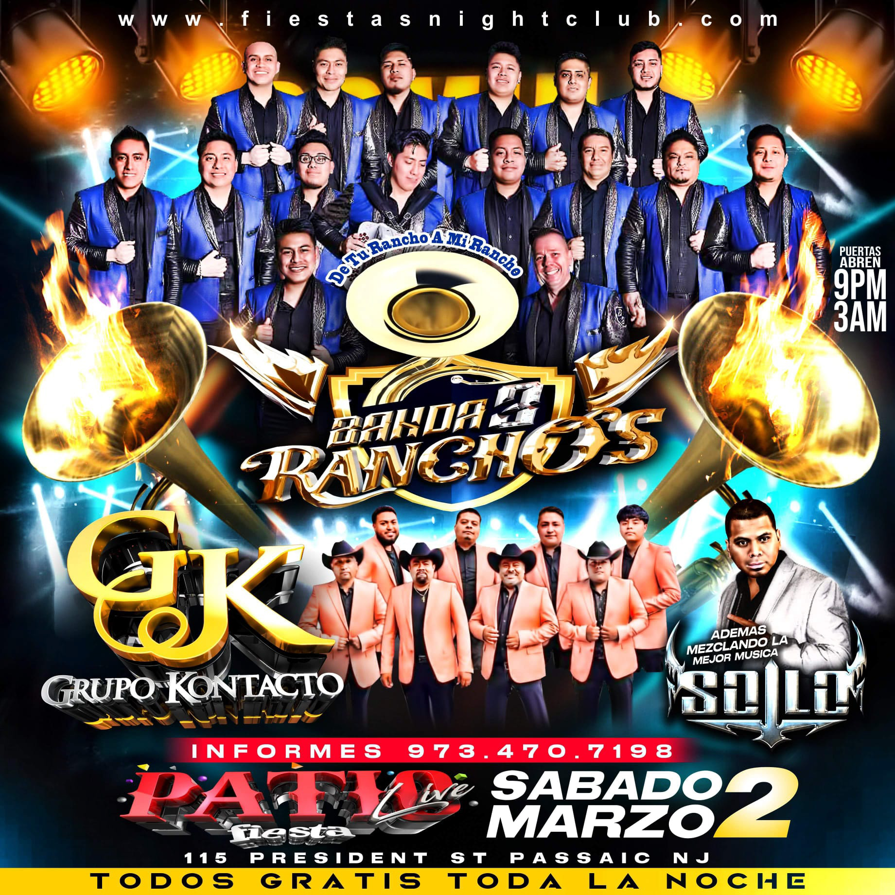 BANDA 3 RANCHOS, GRUPO KONTACTO, DJ SOILO Tickets - BoletosExpress
