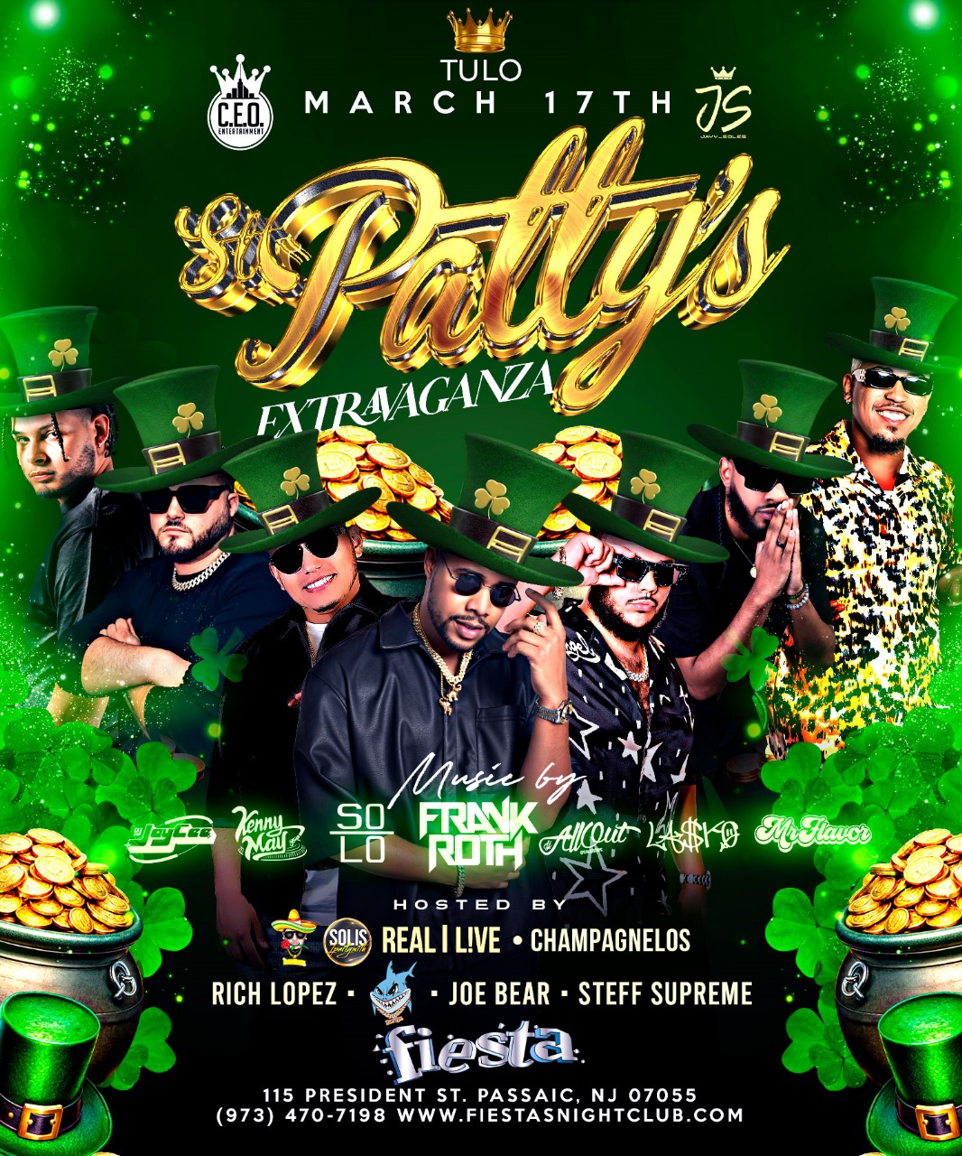 ST. PATTY'S EXTRAVAGANZA MUSIC BY DJ FRANK ROTH, SOLO, JAY CEE, KENNY ...