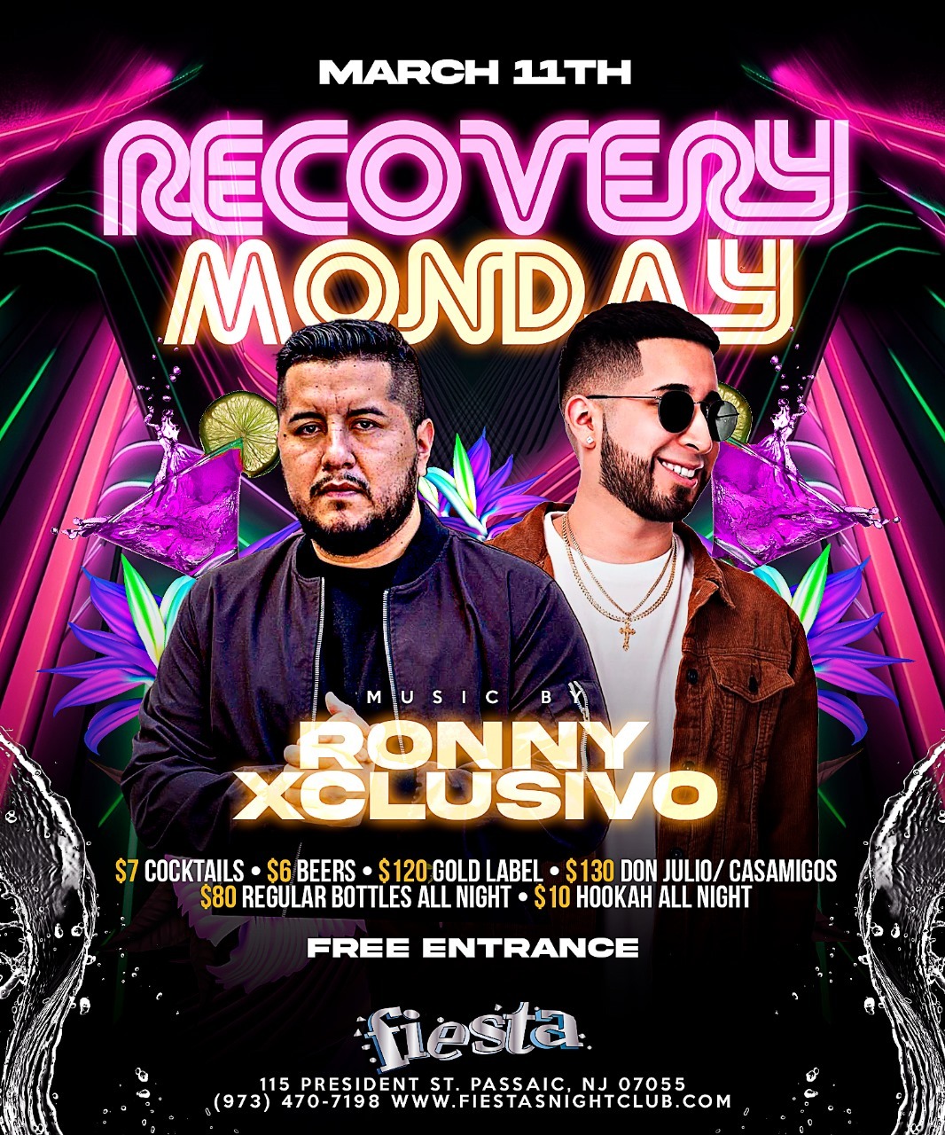 DJ RONNY, DJ XCLUSIVO; RECOVERY MONDAY Tickets - BoletosExpress