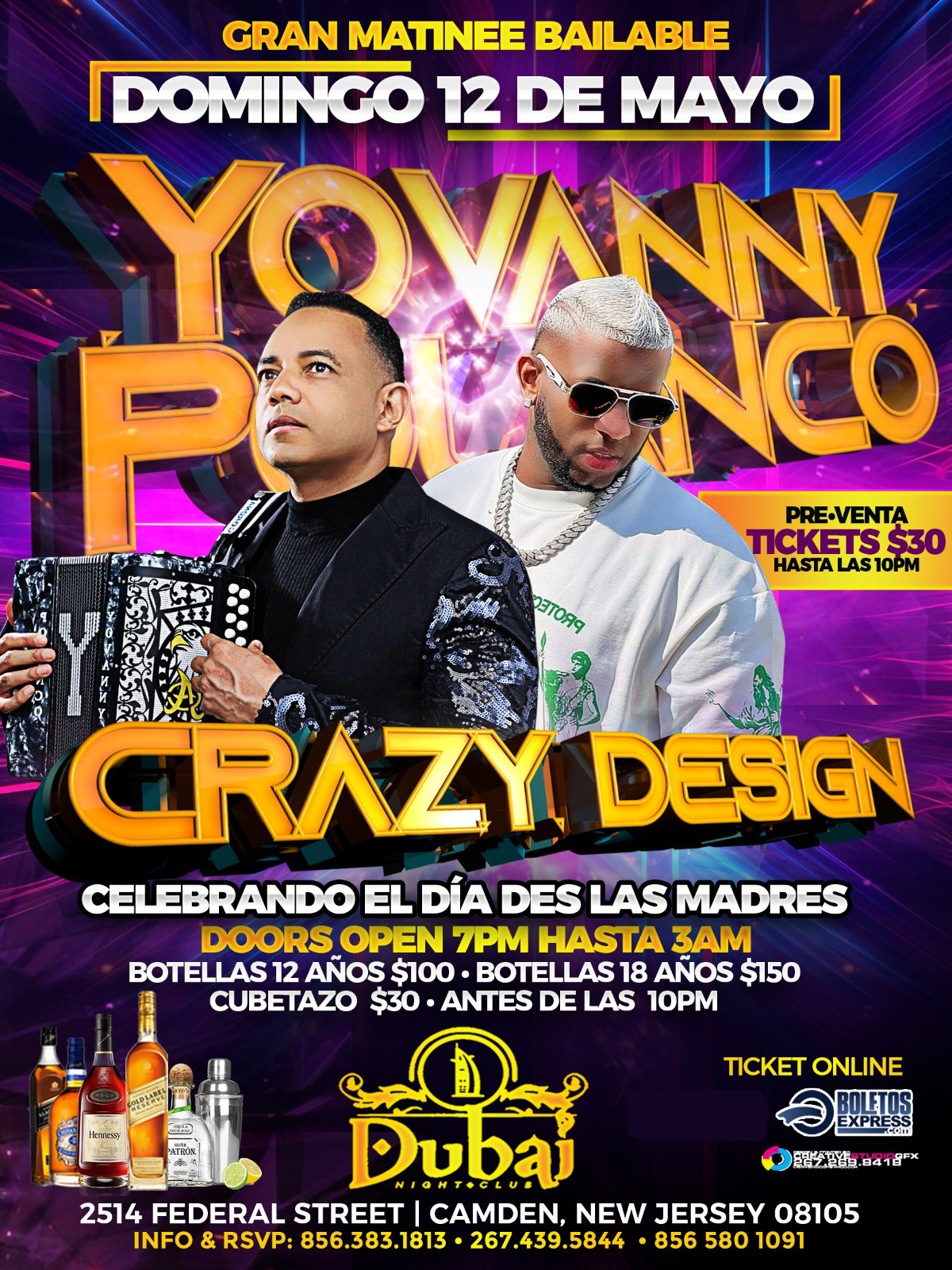 YOVANNY POLANCO Y CRAZY DESING Tickets - BoletosExpress