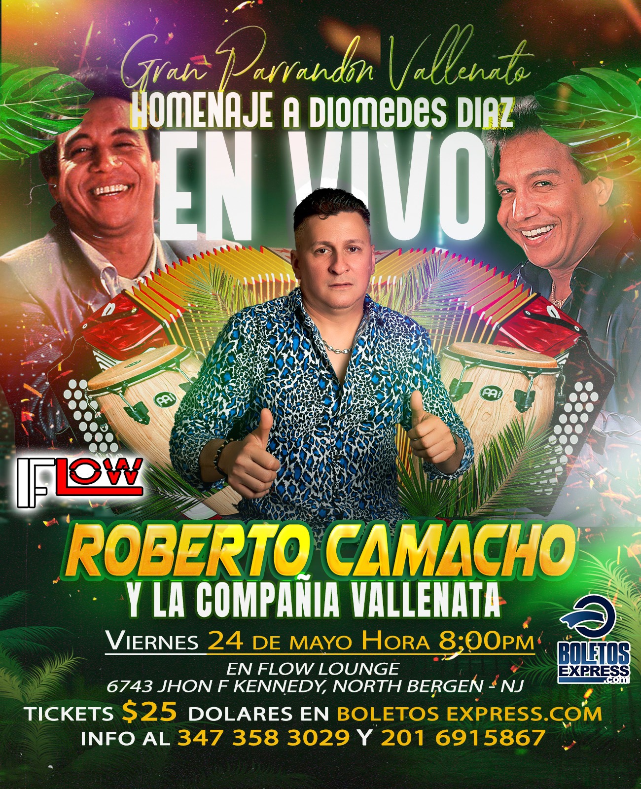 ROBERTO CAMACHO Y LA COMPAÑIA VALLENATA Tickets - BoletosExpress